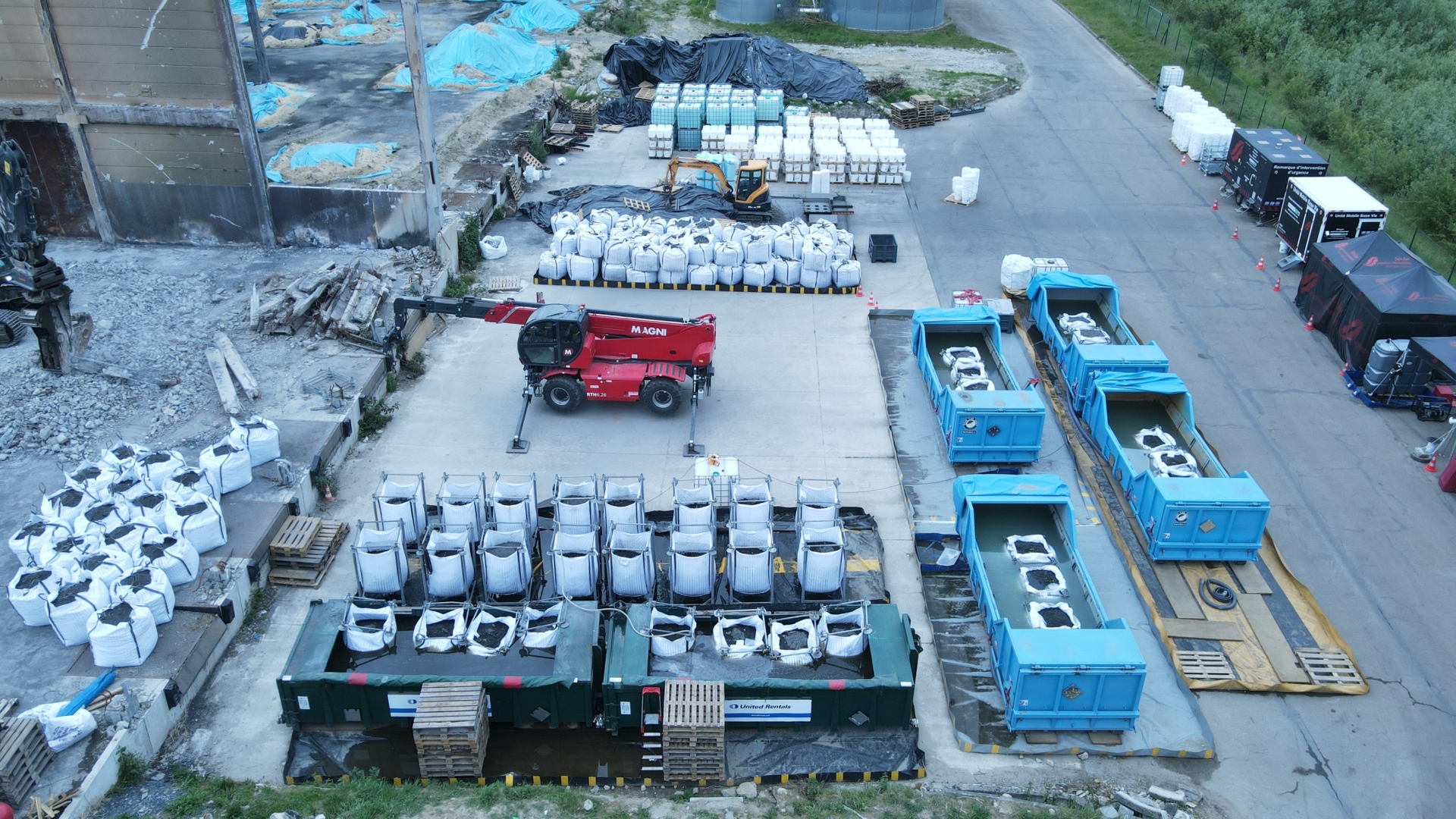 Completion of dismantling and management of spoil and fire residues ...